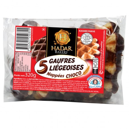 GAUFRE LIÉGEOISE AU CHOCOLAT 320g x10 cacher RALBAG HADAR